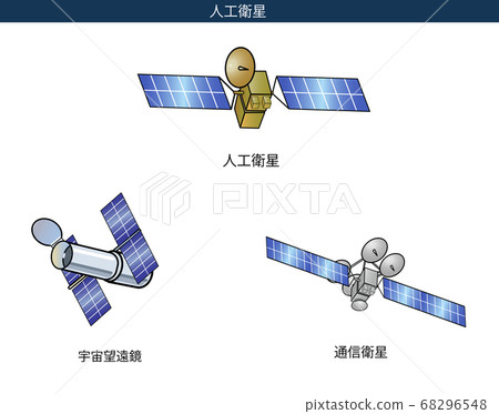 Artificial satellite set - Stock Illustration [68296548] - PIXTA