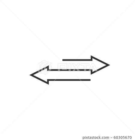 two inverse arrows in opposite direction. Stock... - Stock Illustration ...