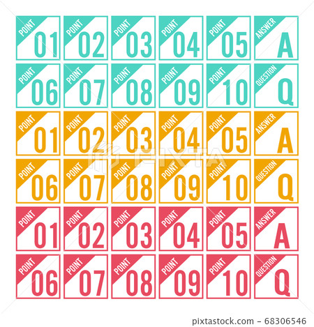 Colorful numbers icon set - Stock Illustration [68306546] - PIXTA