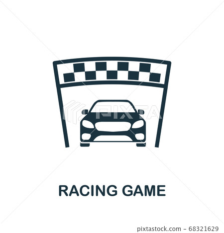 Racing Game icon. Simple element from game... - Stock Illustration ...