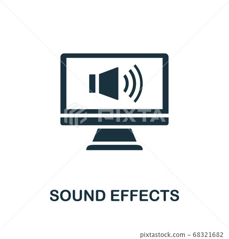 Sound Effects icon. Simple element from game... - Stock Illustration ...
