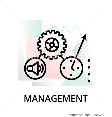 Management icon on abstract background - Stock Illustration [68321982 ...