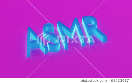 neon letters asmr, autonomous sensory meridian - Stock Illustration ...