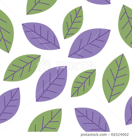 Green violet leaves seamless pattern, repetative - Stock Illustration ...