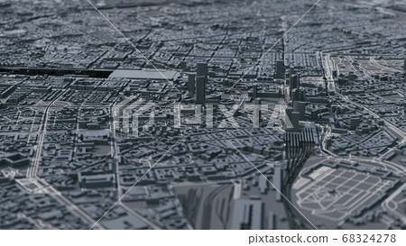 Milan city 3d map. 3d map of Milan city. - Stock Illustration [68324278 ...