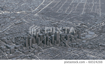 Los Angeles city map. Los Angeles 3d map. - Stock Illustration ...