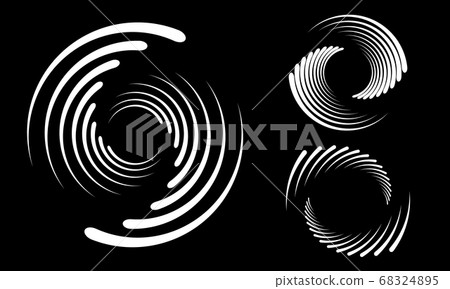 Abstract rotated lines in circle form as - Stock Illustration [68324895 ...