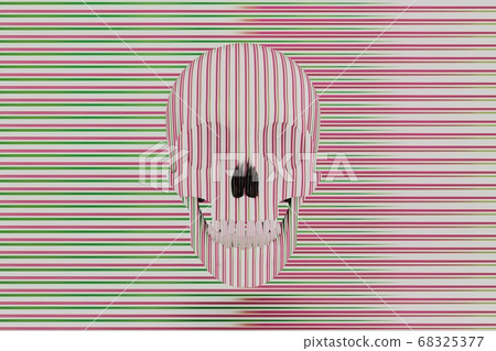 Abstract striped skull on striped background,... - Stock Illustration ...