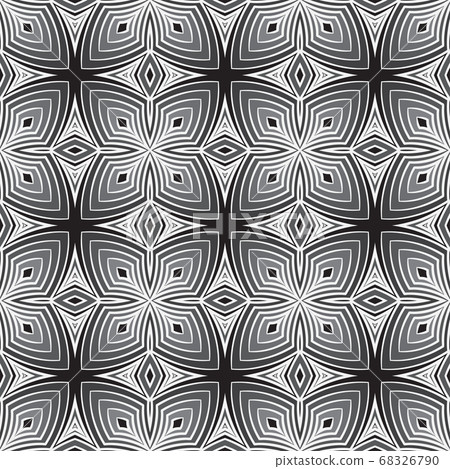 Seamless monochrome vector pattern. - Stock Illustration [68326790] - PIXTA