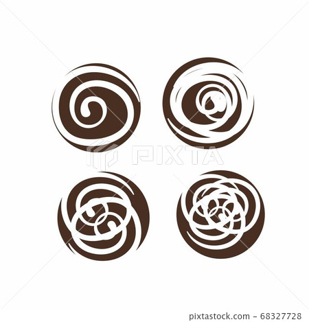 set paint circle abstract line logo and vector - Stock Illustration ...