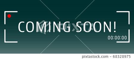 Coming soon banner template with viewfinder camera - Stock Illustration ...