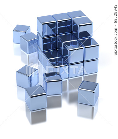 Scattered Cubes - Stock Illustration [68329945] - PIXTA