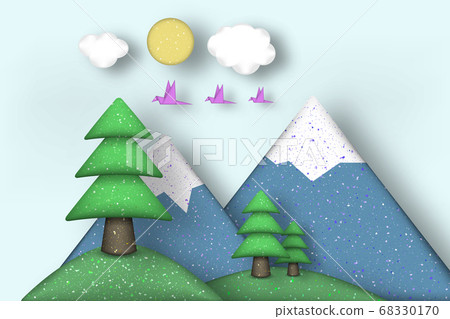 Style Paper Origami Craft World. - Stock Illustration [68330170] - PIXTA