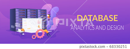 Big data developer web banner concept. - Stock Illustration [68330251 ...