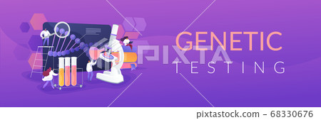 Genetic testing concept banner header - Stock Illustration [68330676 ...