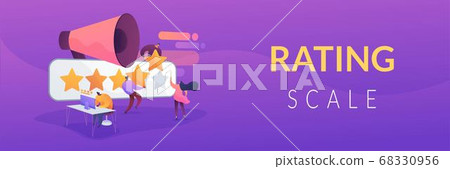 Rating concept banner header - Stock Illustration [68330956] - PIXTA