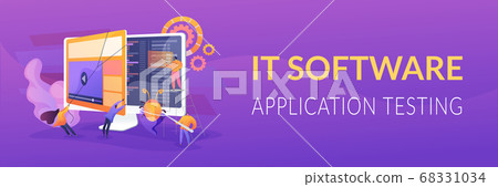 Software testing concept banner header - Stock Illustration [68331034 ...