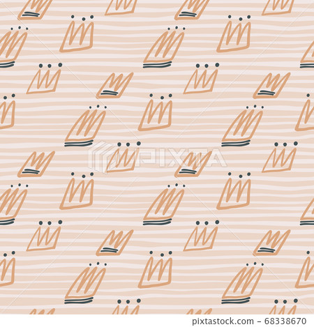 Pastel tones seamless pattern with orange - Stock Illustration ...