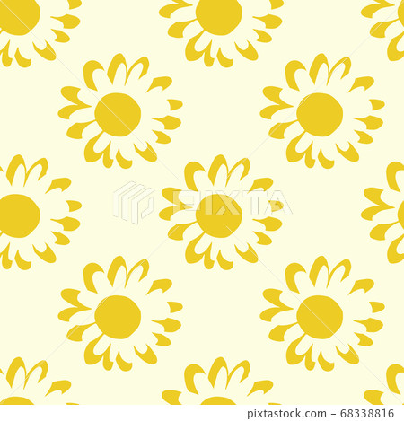 Isolated botanic pattern with bright yellow - Stock Illustration ...