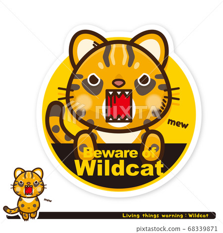 Wildcat Warning: Wildcat Haunting Warning Sign... - Stock Illustration ...