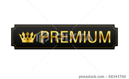 Premium. Premium in royal style on gold... - Stock Illustration ...