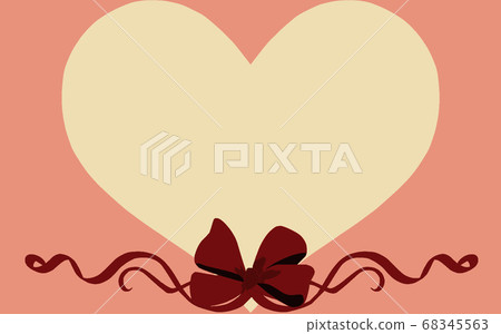 Heart and ribbon message card - Stock Illustration [68345563] - PIXTA