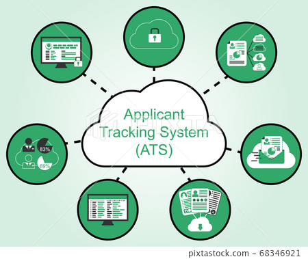 Applicant Tracking System (ATS) icons - Vector - Stock Illustration ...