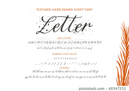Handwritten sans serif font. - Stock Illustration [68347252] - PIXTA