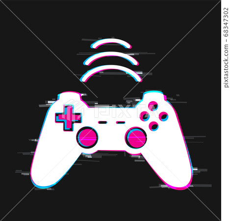 glitch gamepad computer joystick icon-插圖素材 [68347302] - PIXTA圖庫