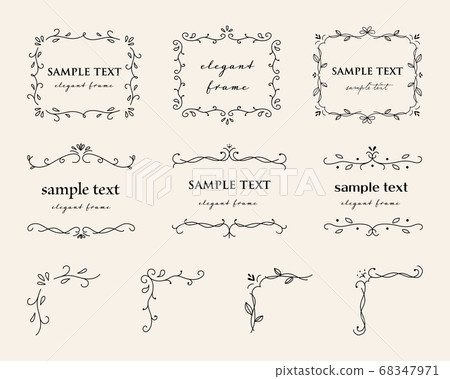 Handwritten elegant frame... - Stock Illustration [68347971] - PIXTA