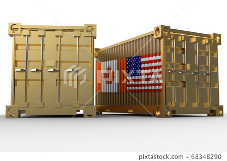 3d rendering of a shipping cargo containers with - Stock Illustration ...