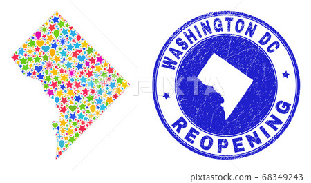 Reopening Washington District Columbia Map... - Stock Illustration ...