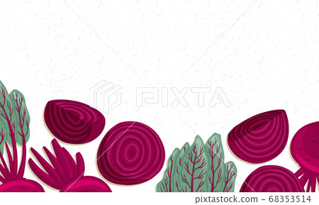 Autumn beet border vector cartoon illustration.... - Stock Illustration ...
