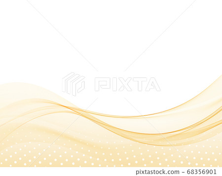Orange wavy lines. Colorful orange wave flow - Stock Illustration ...