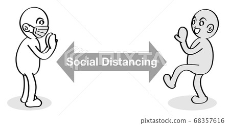 Increase the distance between people. Take a... - Stock Illustration ...