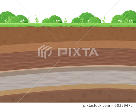 Background illustration of meadow and strata - Stock Illustration ...