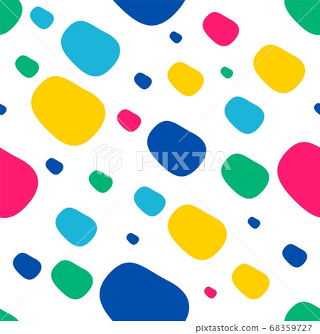 Vector pattern with colored rounded spots on a... - Stock Illustration ...
