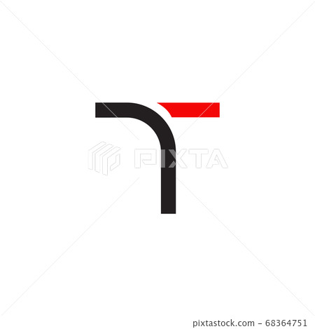 T letter inital icon logo design vector template - Stock Illustration ...