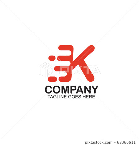 K Motion letter logo design vector template - Stock Illustration ...