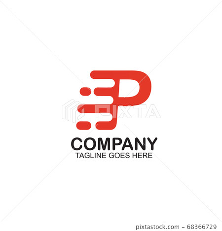 P Motion letter logo design vector template - Stock Illustration ...