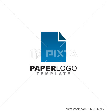 Paper icon logo design vector template - Stock Illustration [68366767 ...