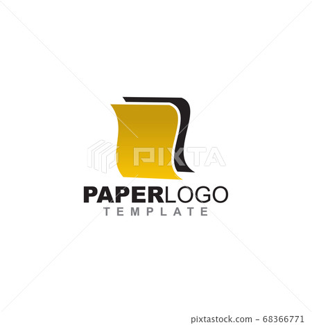 Paper icon logo design vector template-插圖素材 [68366771] - PIXTA圖庫