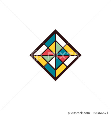 Rhombus shape icon logo design for business - Stock Illustration ...