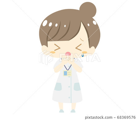 Illustration of a cute nurse panicking Full... - Stock Illustration ...