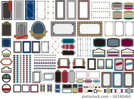 Useable retro pop frame frame set Dark series - Stock Illustration ...