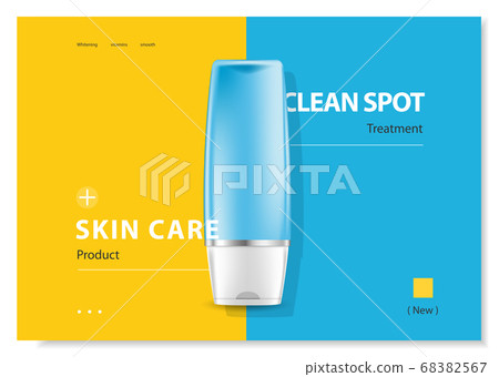 cosmetic cream and body lotion poster premium... - Stock Illustration ...