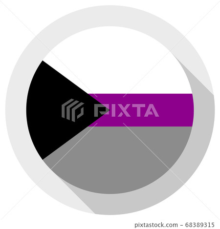 Demisexual flag, round shape icon on white - Stock Illustration ...