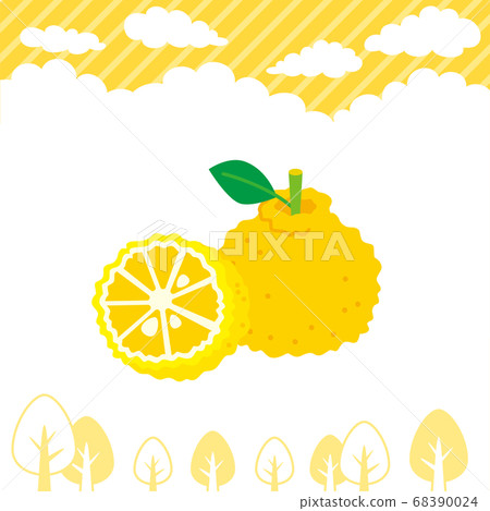 Cute yuzu icon - Stock Illustration [68390024] - PIXTA