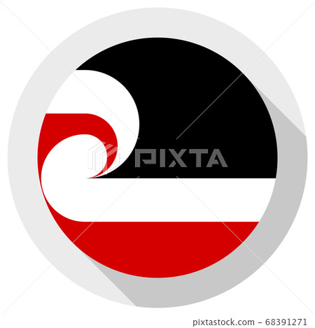 Flag of Tino Rangatiratanga, Round shape icon on - Stock Illustration ...