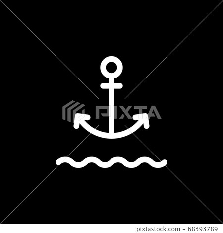 Anchor icon. Anchored flat vector icon for apps - Stock Illustration ...